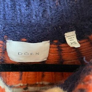 Doen | Sweaters | Doen Hue Cardigan Sweater Navy Aberdeen Fair Isle Xs ...